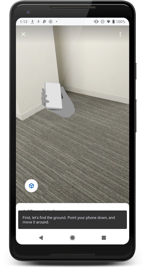Using Scene Viewer to display interactive 3D models in AR from an Android app or browser ...